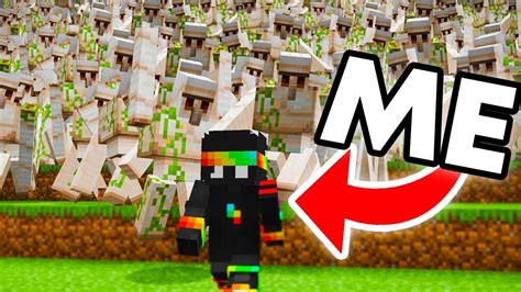 1047 Iron Golems Vs Minecraft Player Youtube