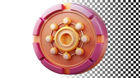 Gear Button Mechanical UI Control Element Interface Png Transparent Image Generative AI Stock