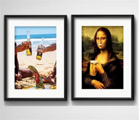 Quadros Cerveja E Monalisa Decora O Paspatur Elo