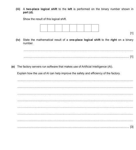 Solved Iii A Two Place Logical Shift To The Left Is Chegg Com