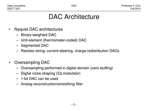 Ppt Dac Architecture Powerpoint Presentation Free Download Id6715062
