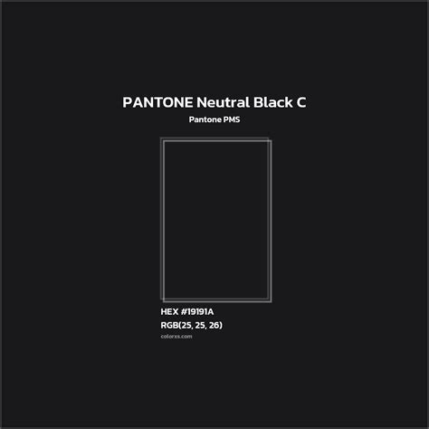 Pantone Neutral Black C Complementary Or Opposite Color Name And Code