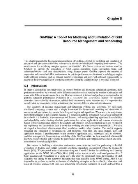 grid simulation pdf scheduling computing grid computing