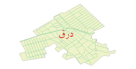 دانلود نقشه شیپ فایل شبکه معابر شهر درق سال 1399 شهرنگار