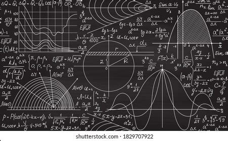 Math Scientific Vector Seamless Pattern Equations Stock Vector Royalty Free