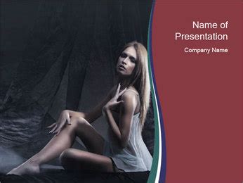 Vintage Background With A Beautiful Babe Woman In Lingerie PowerPoint Template Backgrounds