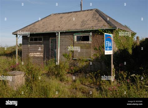 Derelict Wooden Shack For Sale Marloes Pembrokeshire Wales Uk Europe