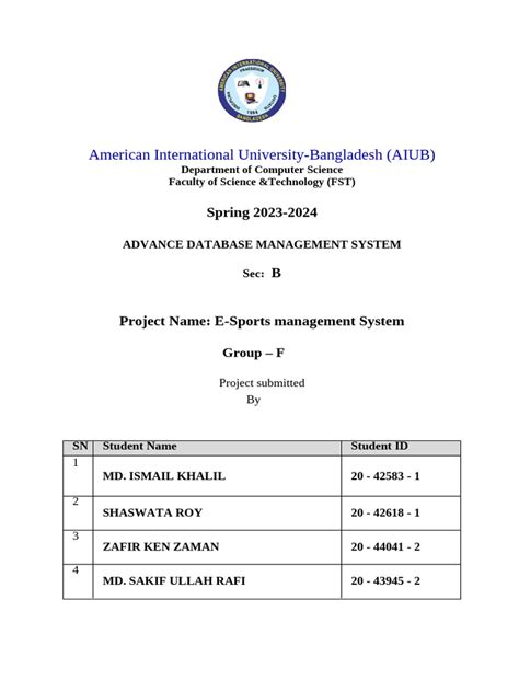 Adbms Final Project Pdf Table Database User Computing