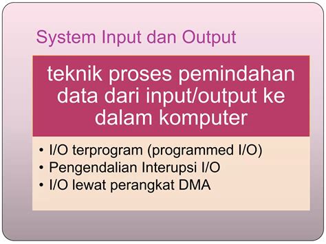 Sistem Input Dan Output Komputer Pptx