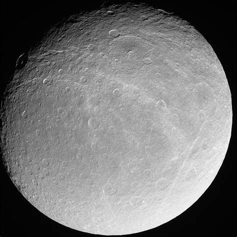 Nasa Cassini Image Rhea Close Up Spaceref