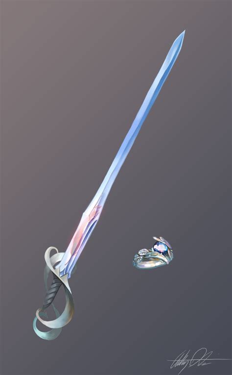 [rf] Crystal Rapier And Matching Ring For U Slenderman6384 R Drawyourweapons