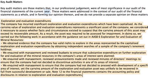 Key Audit Matters Audit Assistant Support