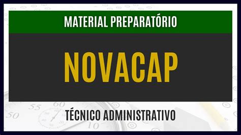 Concurso Público Novacap 2024 Material EXCLUSIVO para Técnico