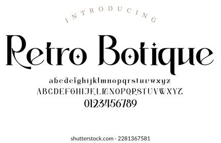 Classic Typography Serif Font Uppercase Lowercase Stock Vector Royalty