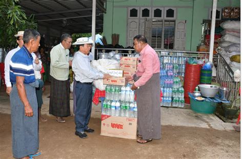 နေပြည်တော်ကောင်စီဥက္ကဋ္ဌ ဦးသန်းထွန်းဦး တပ်ကုန်းမြို့နယ်တွင် ရေကြီးရေလ