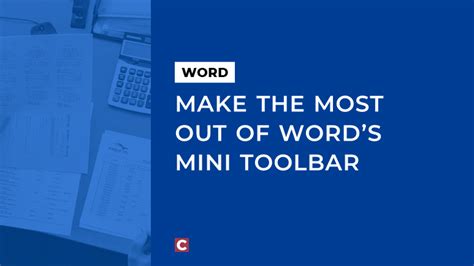 Make The Most Out Of Words Mini Toolbar