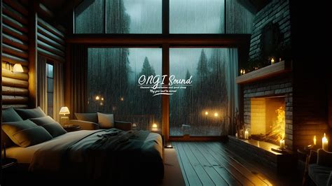 아늑한 침실 빗소리와 벽난로 장작타는 소리 Youtube