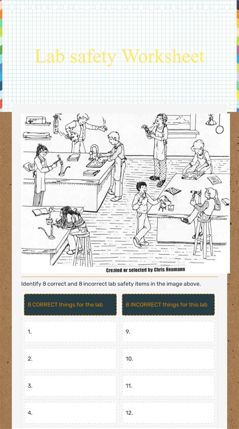 Free Printable Lab Safety Worksheets