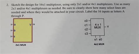 Solved Sketch The Design For Multiplexer Using Only Chegg