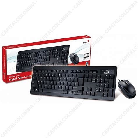 Teclado y Mouse Genius Slimstar C130 conexión USB alambrico - Capital ...