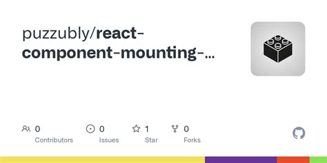 Github Puzzublyreact Component Mounting And Unmounting Lab