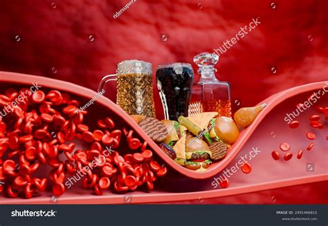 Hyperlipidemia Arteriosclerosis Blocked Artery Concept Human Stock