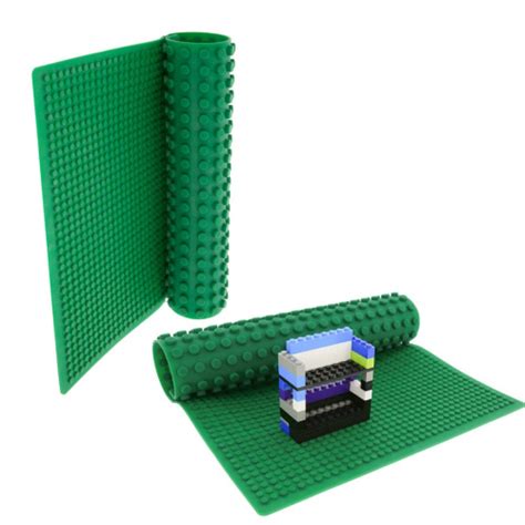 Brick Building Play Mat Rollable Two Sided Silicone Mat Works With