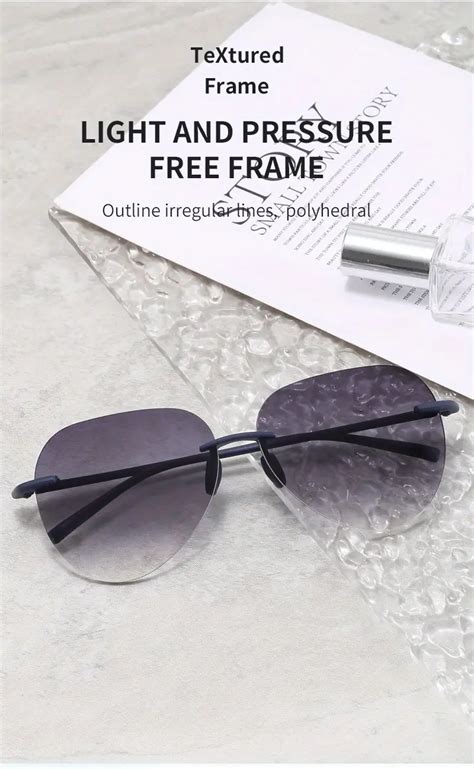 Ombre Rimless Fashion Sunglasses Women Men Summer Outdoor Temu New