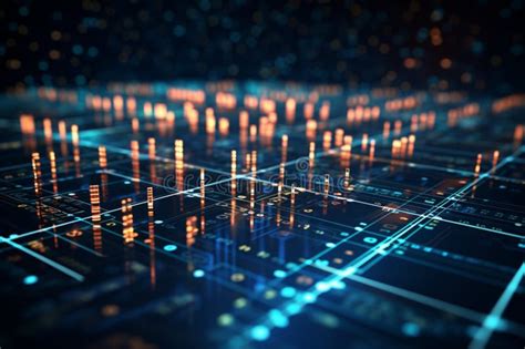 Binary Code Waves Depict Data Flow Digital Security In Internet Technology Stock Illustration