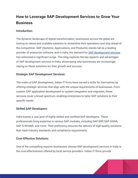 Ppt How To Leverage Sap Development Services To Grow Your Business Powerpoint Presentation
