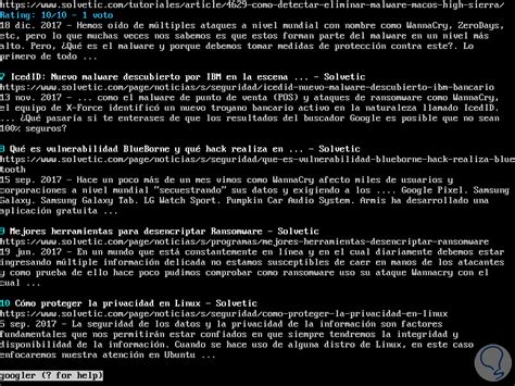 Comandos Para Buscar En Google Usando Googler En Linux Solvetic