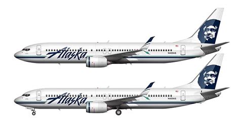 Alaska Airlines Boeing 737 990 Er Illustration 2015 Updated Icicles L