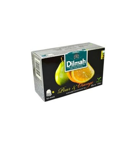 Dilmah 배 및 오렌지 맛 실론 홍차 티백 20개 스리랑카 딜마 티 리얼 티몬