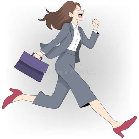 Cartoon Doodle Illustration Of Hard Working Woman Stock Vector