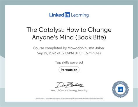 Mawadah Hussain On Linkedin Certificate Of Completion