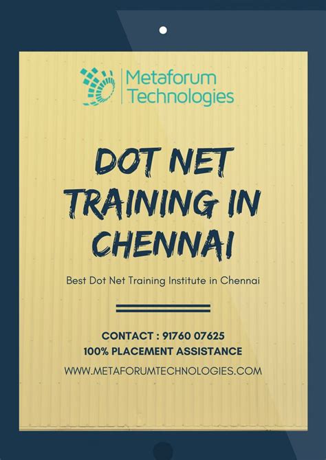 Dot Net Training In Chennai Infographic