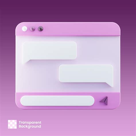 Premium Psd Desktop Messenger Ui 3d Illustration