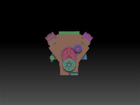 1 24 Scale Engine 3d Model 3d Printable Cgtrader