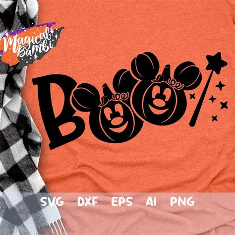 Boo Svg Mickey Pumpkin Svg Disney Halloween Svg Cut Files Etsy