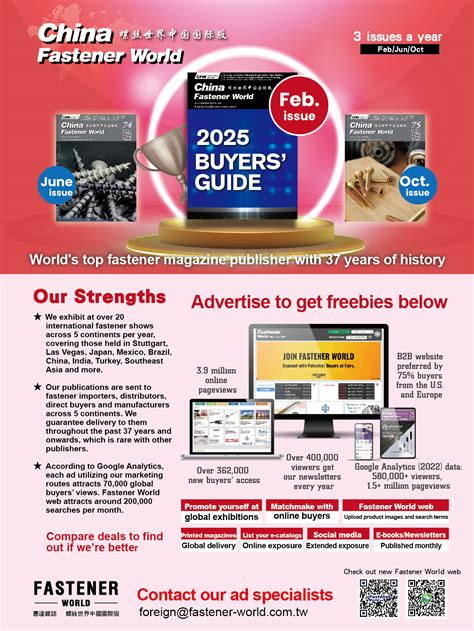 Fastener World Magazine Buyer Seller Supplier Directory Adverts