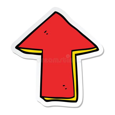 Pegatina De Una Flecha Apuntando a Dibujos Animados Ilustración del