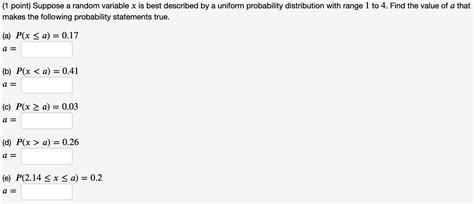 Solved Suppose a random variable 𝑥 is best described by a Chegg