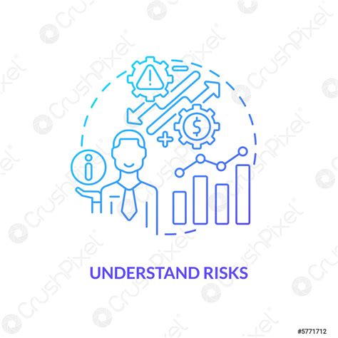 Understand Risks Blue Gradient Concept Icon Stock Vector 5771712 Crushpixel