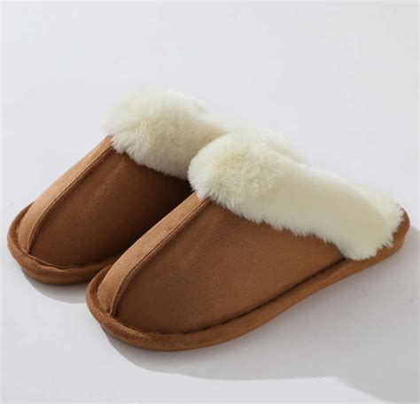 Winter Warmth Slippers With A Heel Luxury Faux Suede
