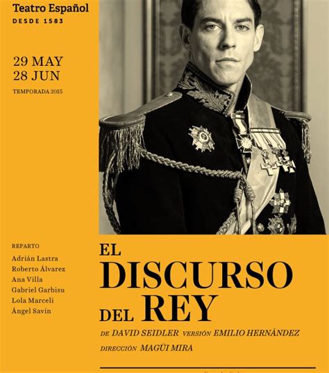 El Discurso Del Rey En El Teatro Español Madrid Es Teatro