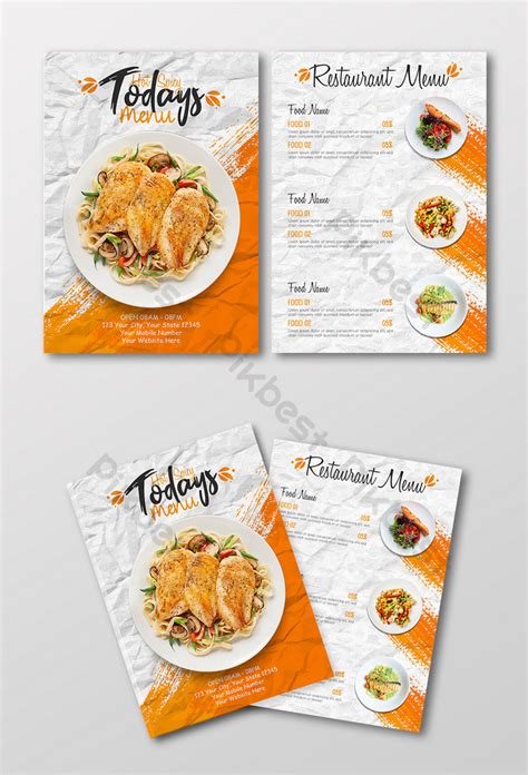 Todays Menu Template Ai Free Download Pikbest