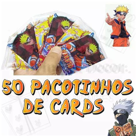 100 Pacotinhos Cards Figurinhas NARUTO São 400 CARDS Colecionar