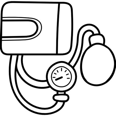 Sphygmomanometer Hand Drawn Black Icon