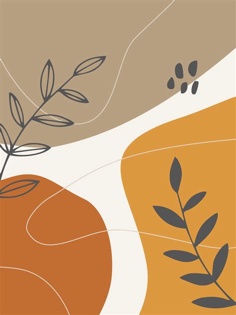 Abstract Plants And Organic Shapes Trendy Background 1410646 Vector Art