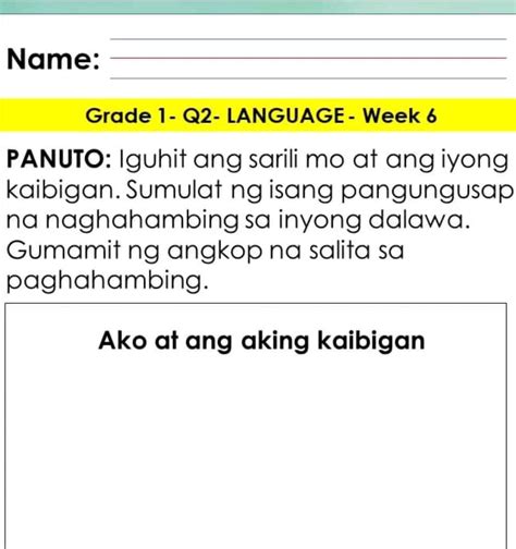Name Grade Q LANGUAGE Week PANUTO StudyX